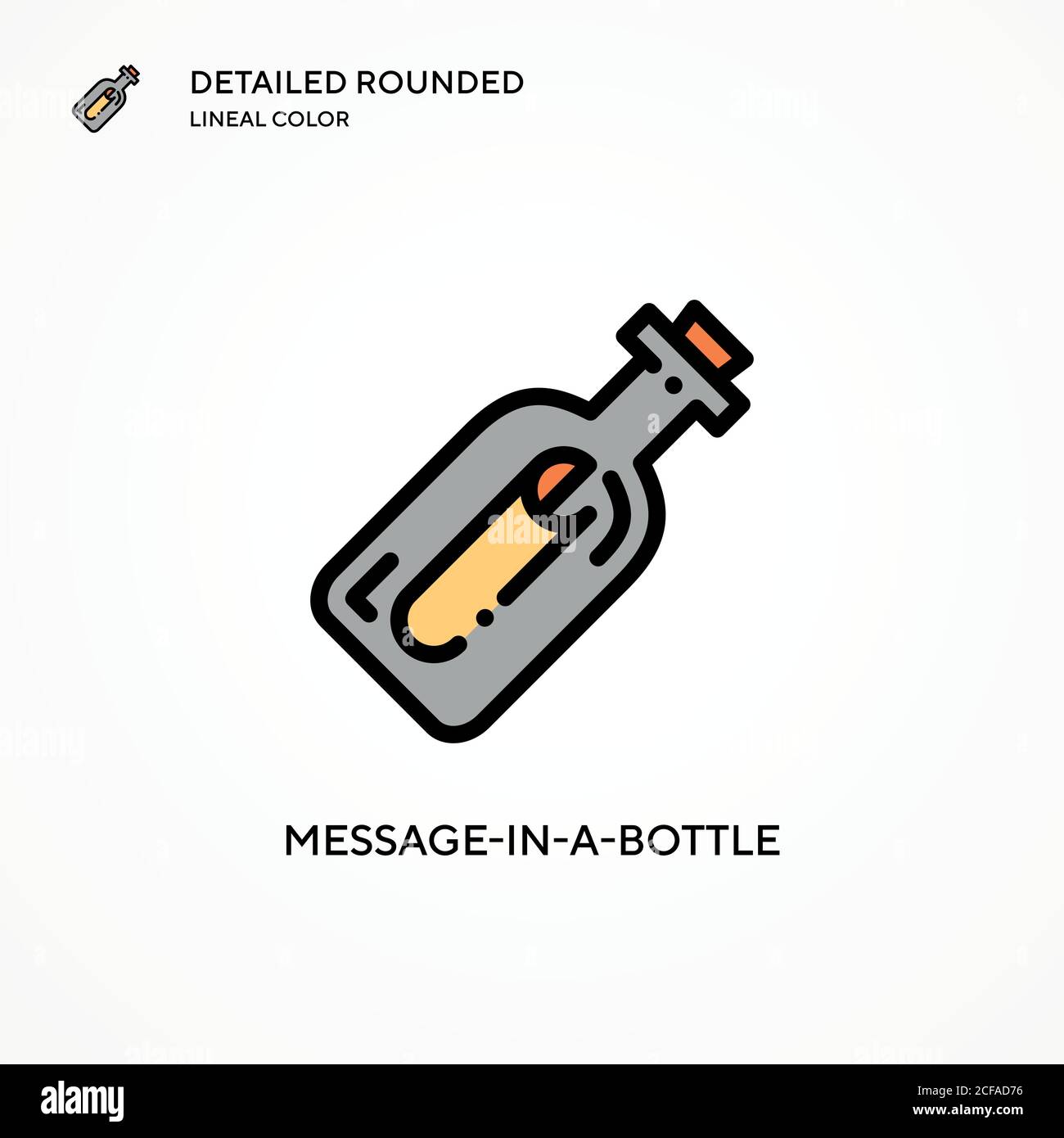 Message-in-a-bottle vector icon. Modern vector illustration concepts ...
