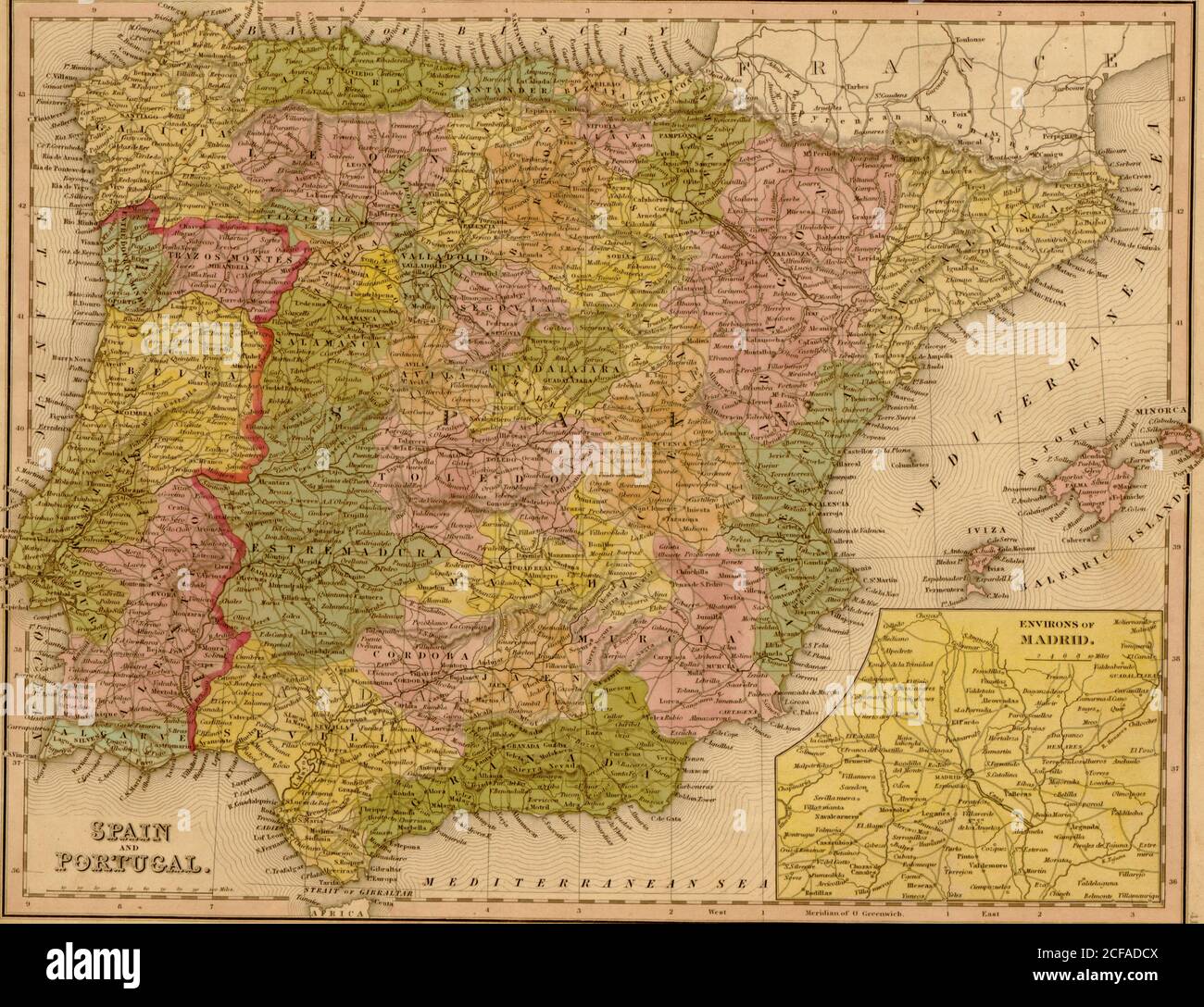 Maps of spain hi-res stock photography and images - Alamy