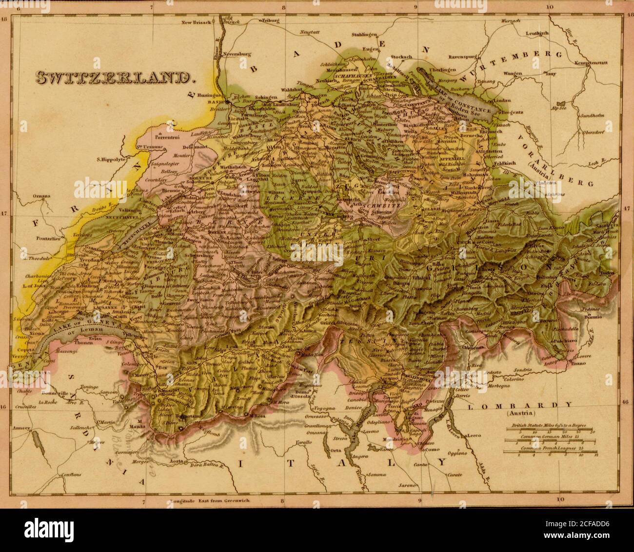 Maps of switzerland hi-res stock photography and images - Alamy