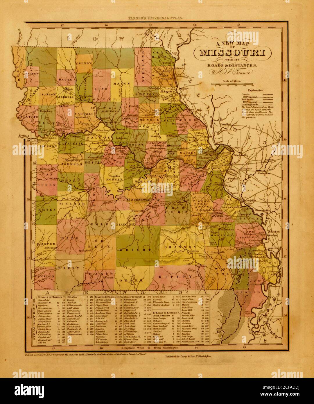 Missouri maps hi-res stock photography and images - Alamy