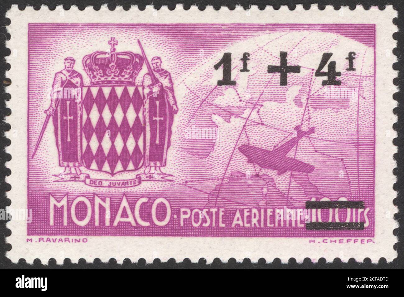 Postage stamps of the Monaco. Stamp printed in the Monaco. Stamp ...