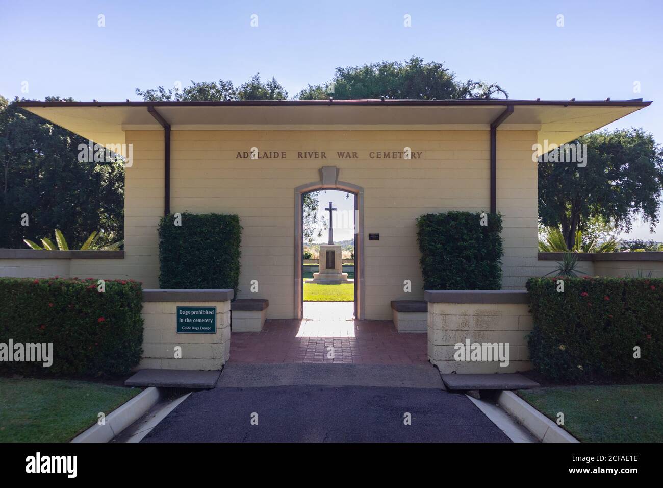 Entrance of Adelaide River War Cemetery. Military and civil cemetery ...