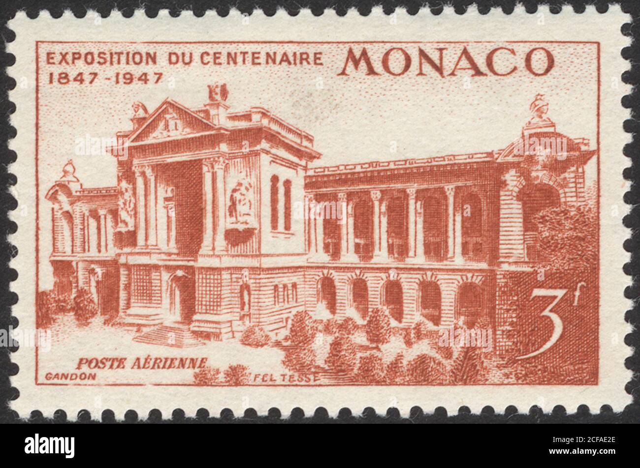 Postage stamps of the Monaco. Stamp printed in the Monaco. Stamp ...