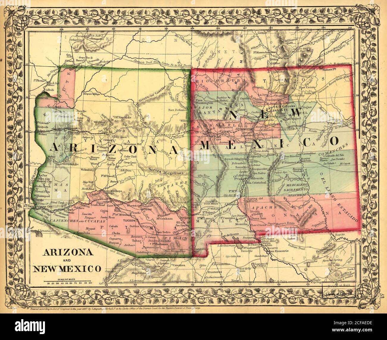 Arizona maps hi-res stock photography and images - Alamy