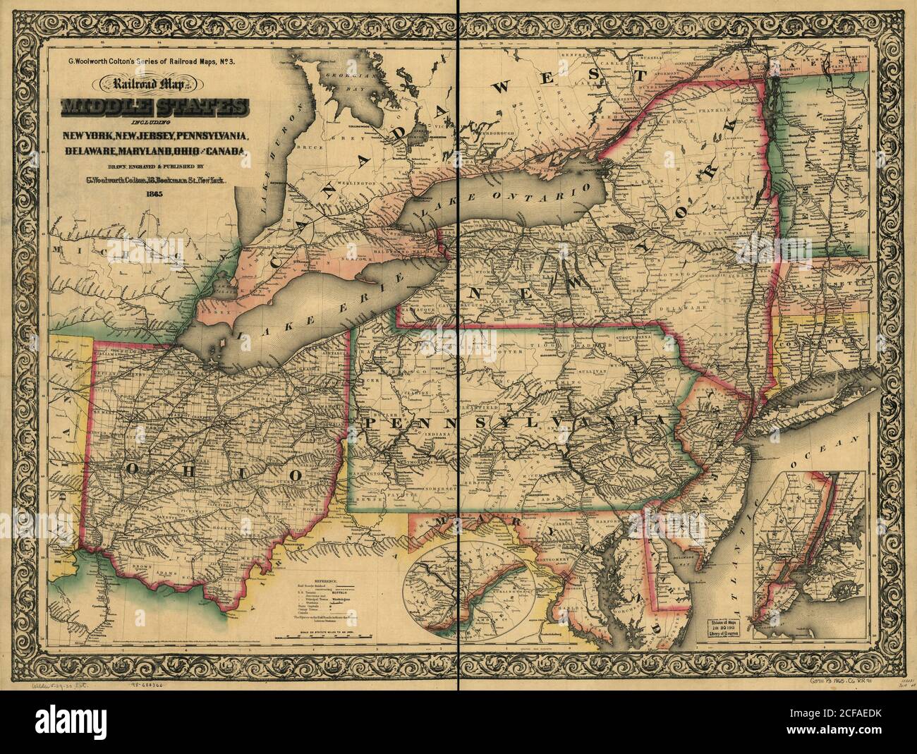 Civil War Railroad Map - 1862 Stock Photo - Alamy