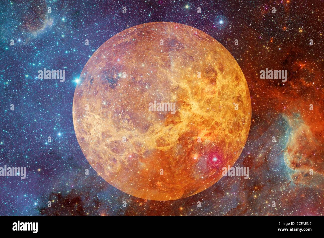 Planet Venus. Solar system. Cosmos art. Elements of this image ...