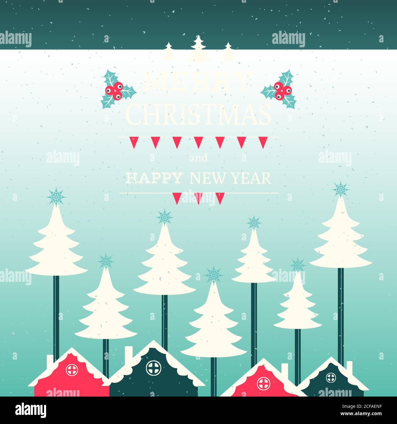 Merry Christmas Landscape. Vector Stock Vector Image & Art - Alamy