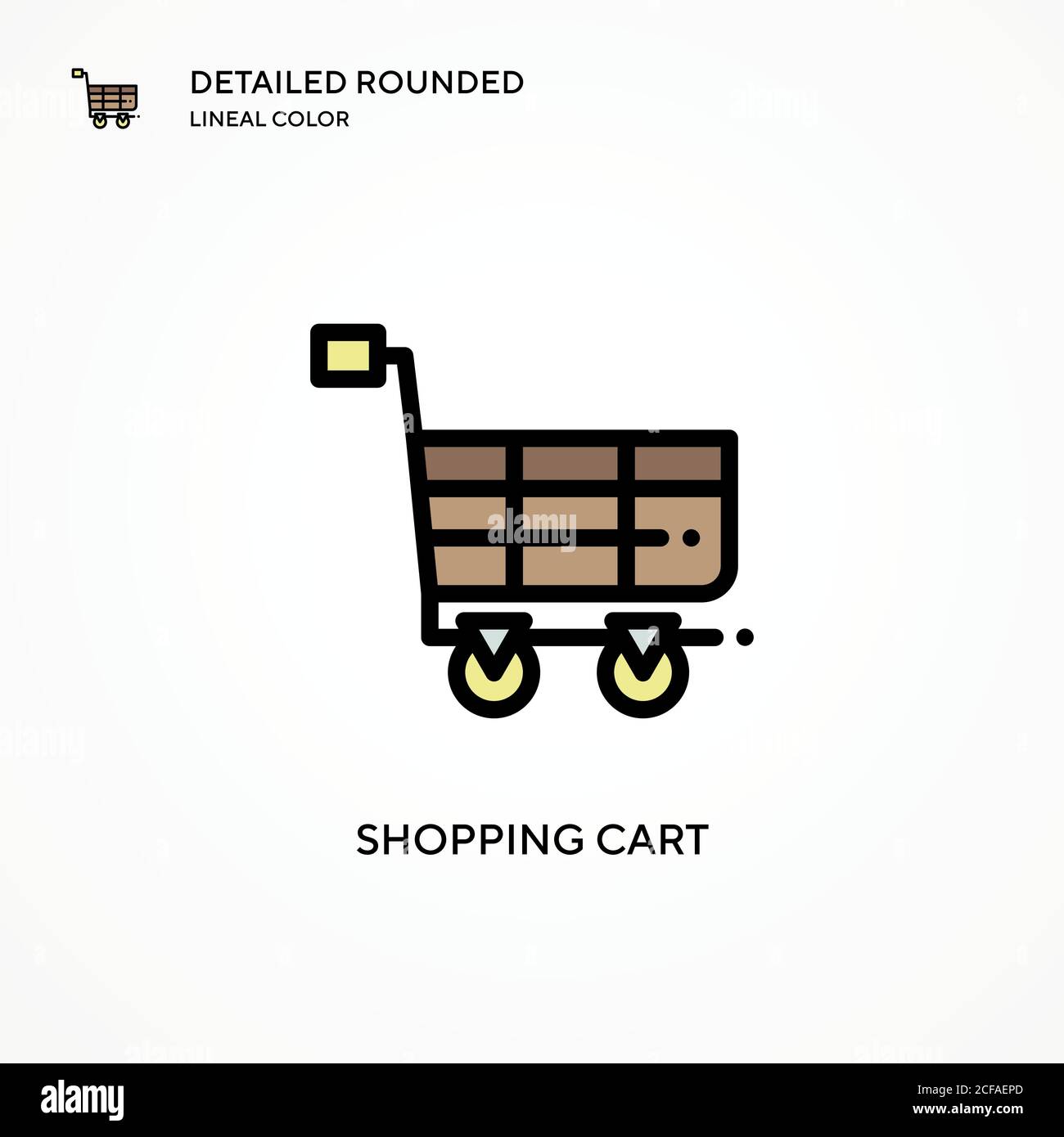 Shopping cart vector icon. Modern vector illustration concepts. Easy to ...