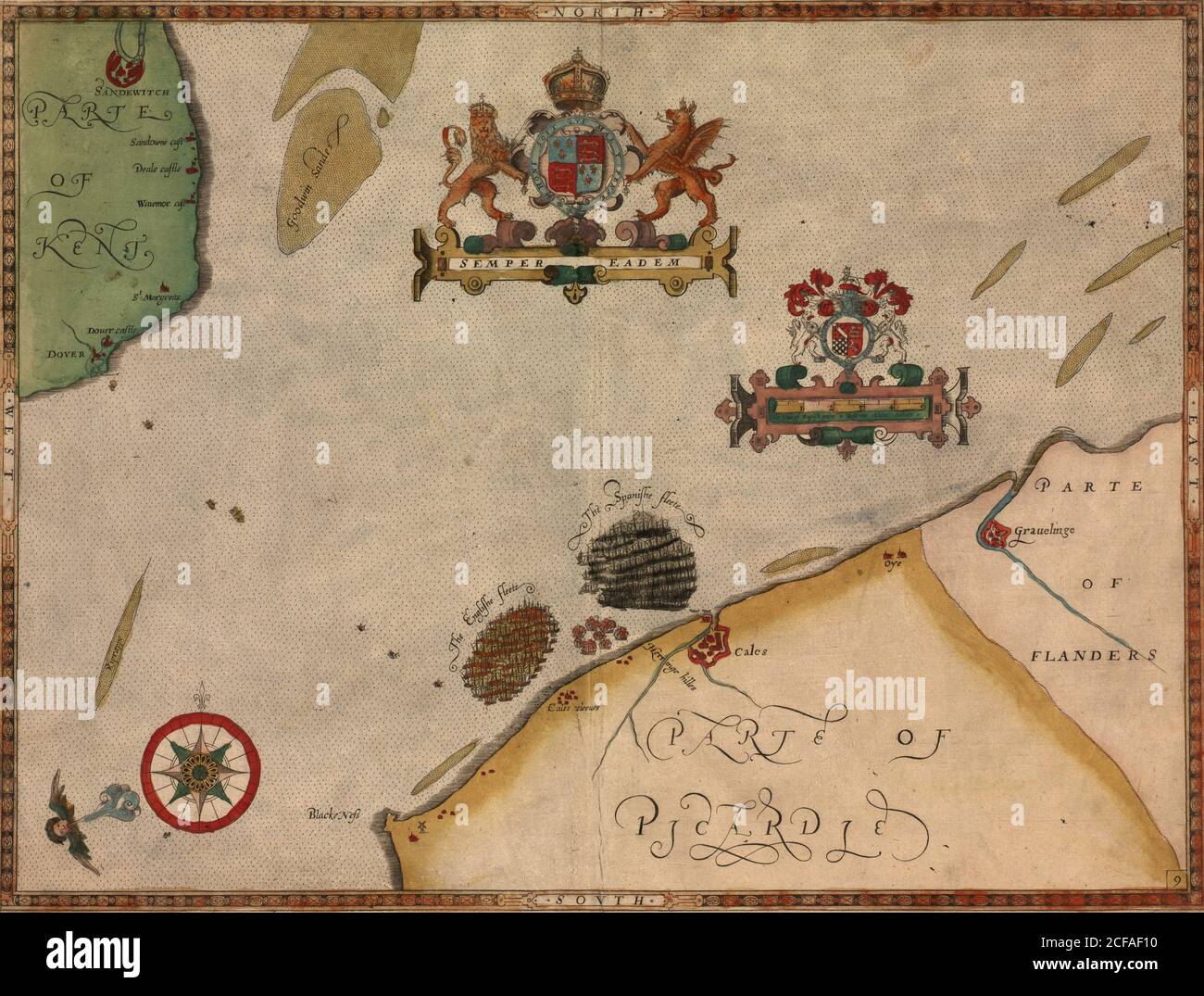 Spanish Expeditions to Invade England - 1597 Stock Photo - Alamy