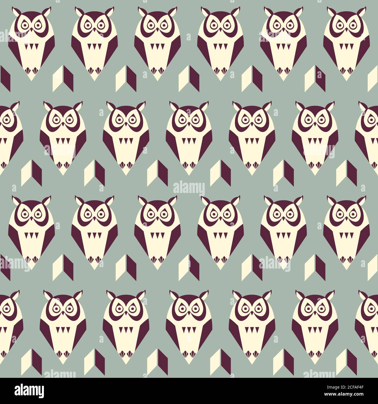 Seamless pattern with owls Stock Vector Image & Art - Alamy