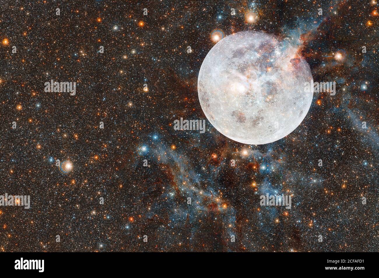 Moon. Solar system. Cosmos art. Elements of this image furnished by ...