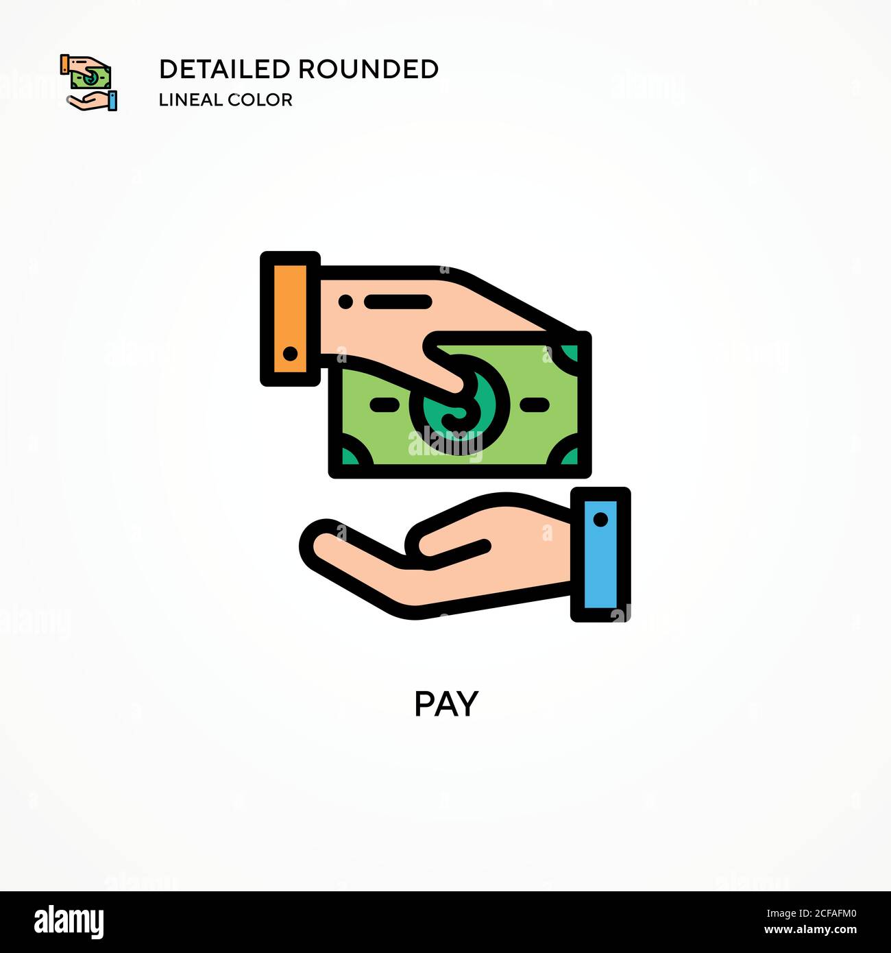 Pay vector icon. Modern vector illustration concepts. Easy to edit and ...