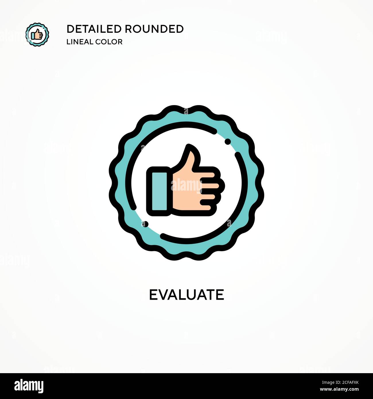 Evaluate vector icon. Modern vector illustration concepts. Easy to edit ...