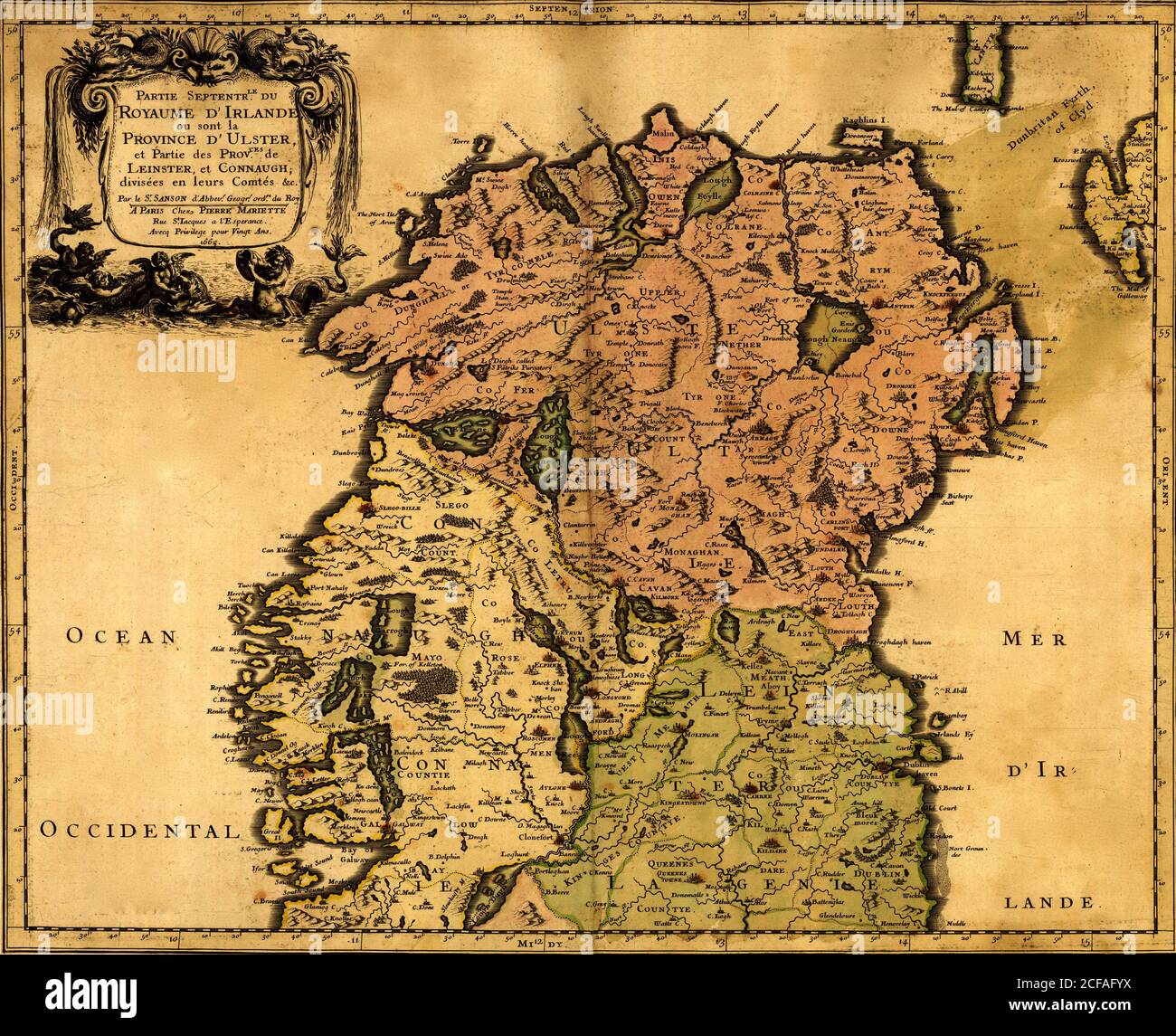 Ireland maps hi-res stock photography and images - Alamy