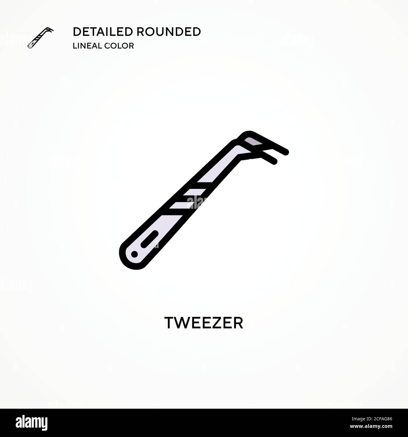 Tweezer vector icon. Modern vector illustration concepts. Easy to edit ...