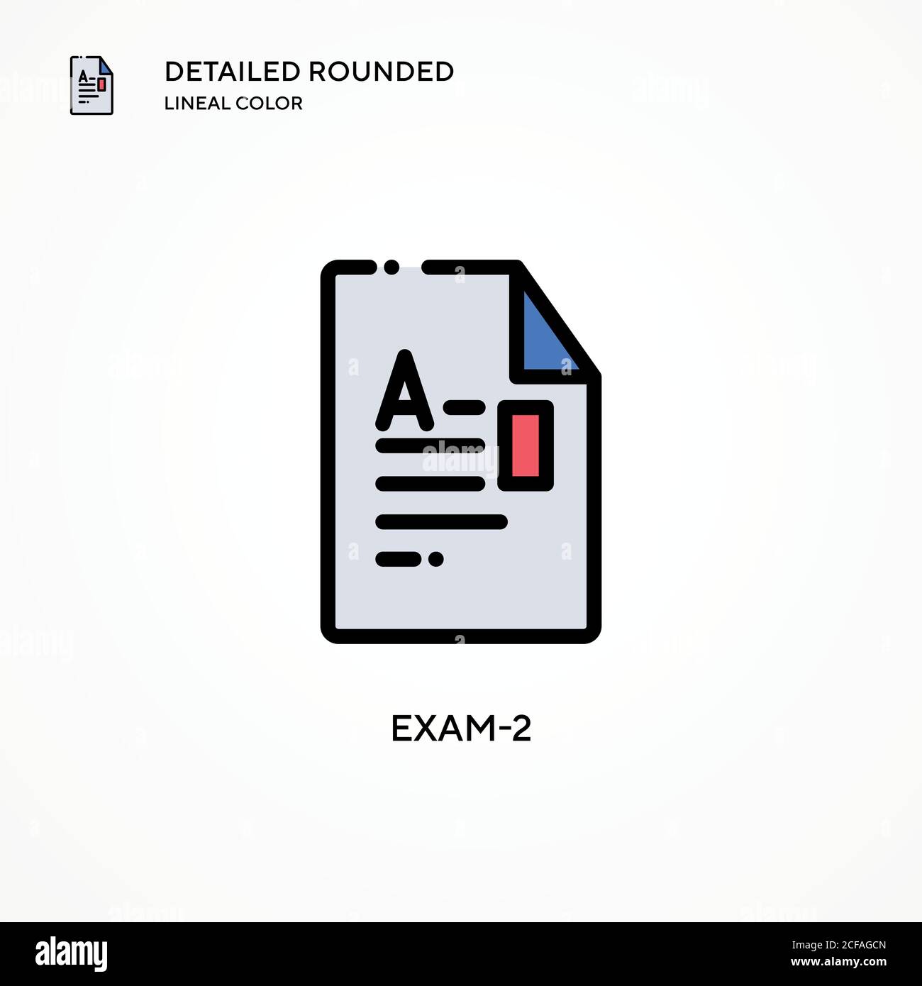 Exam-2 vector icon. Modern vector illustration concepts. Easy to edit ...