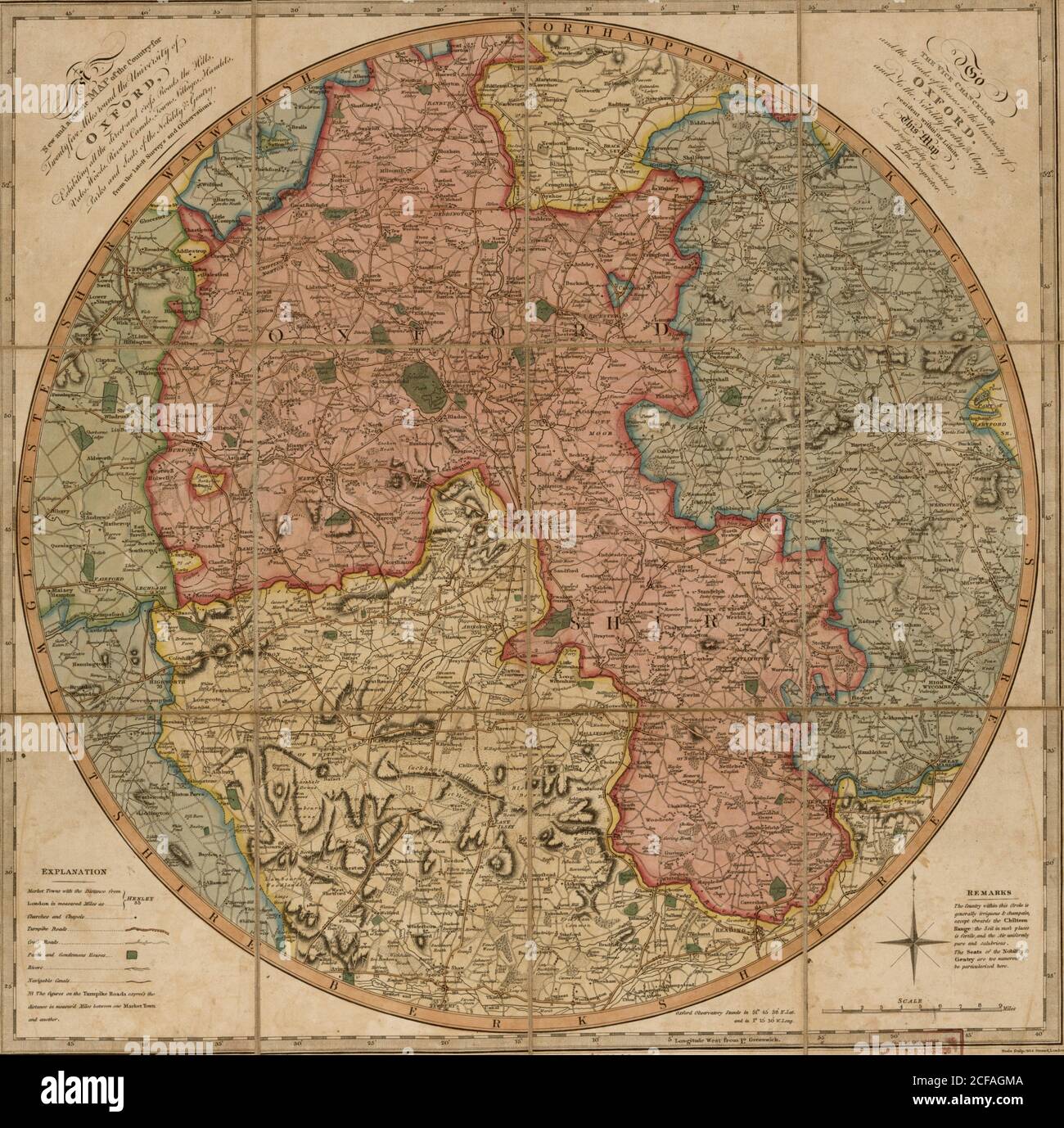 Oxford University Area Pocket Guide, England - 1805 Stock Photo - Alamy