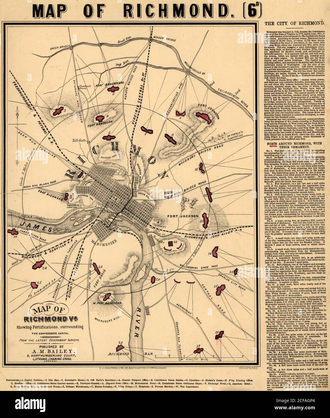 Richmond, Va - fortifications surrounding the Confederate capital ...