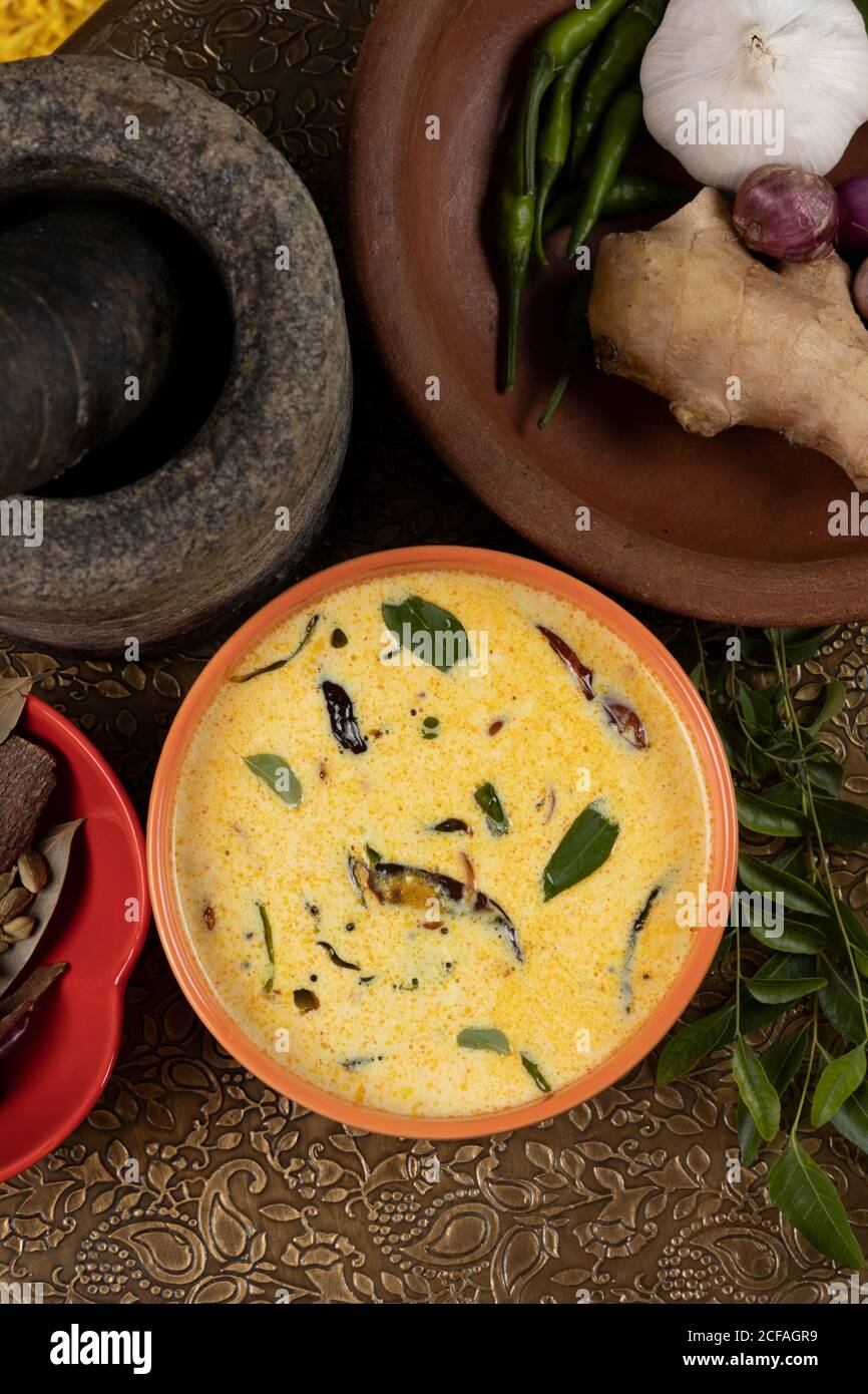 The Kerala Yoghurt curry, Moru curry Stock Photo - Alamy