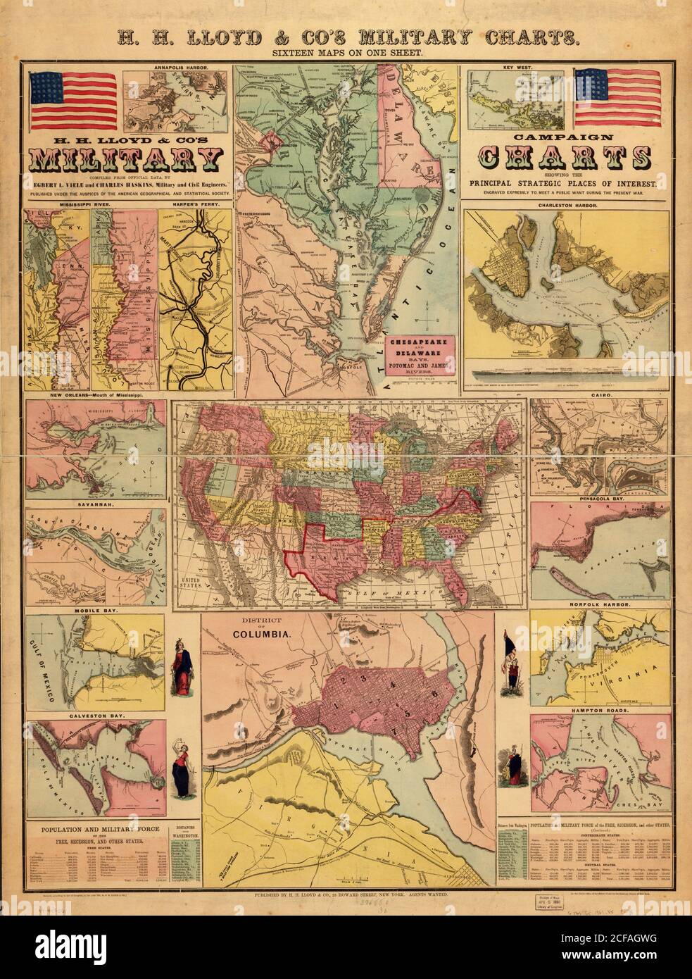 Campaign military charts showing the principal strategic places - 1861 ...