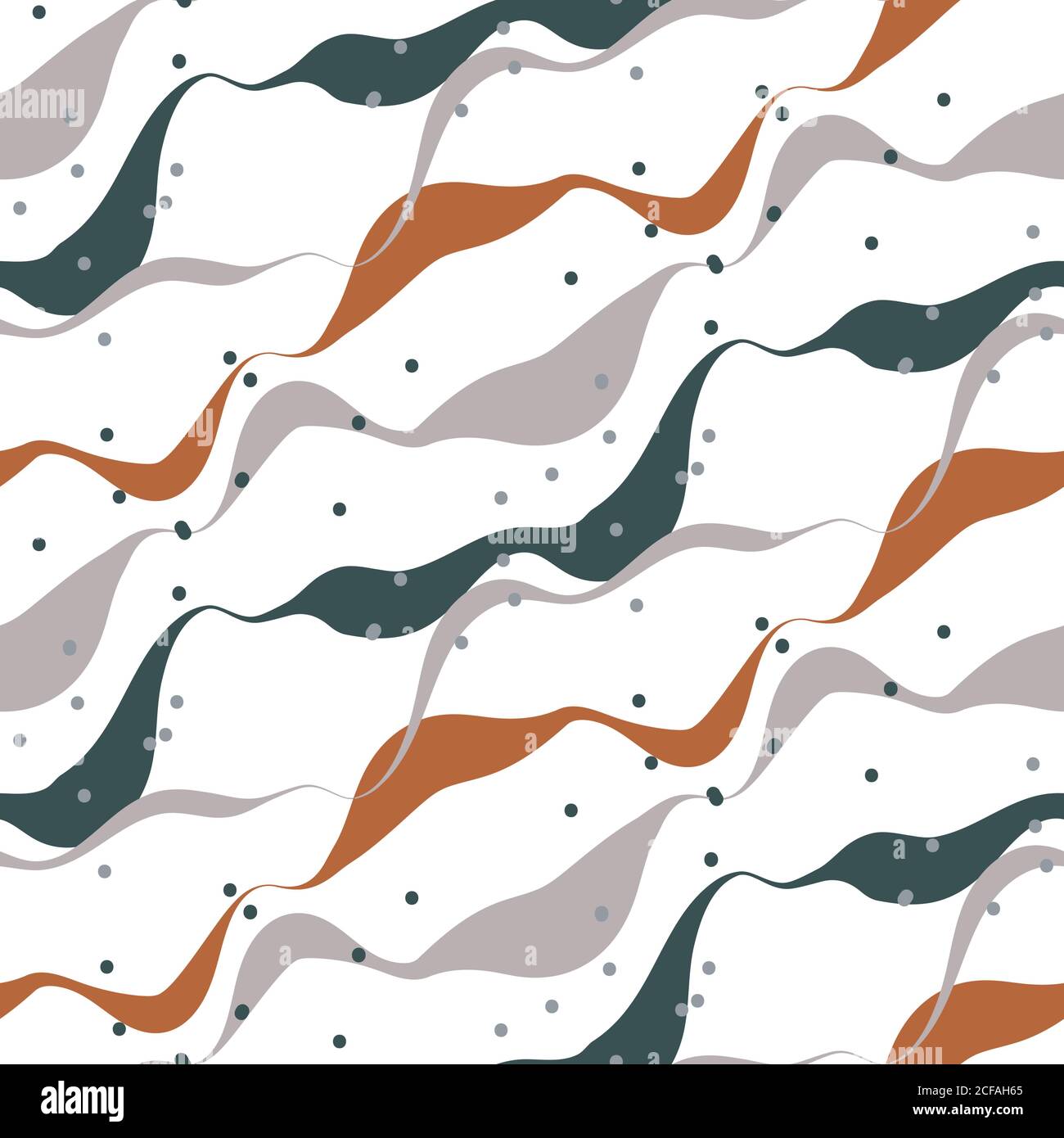 Abstract curvy line shapes in terra colors pattern Stock Vector Image ...