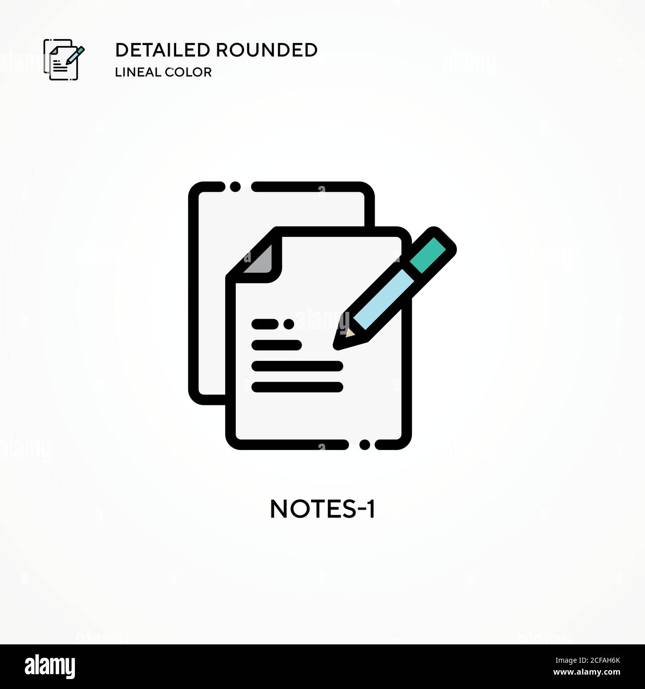 Notes-1 vector icon. Modern vector illustration concepts. Easy to edit ...