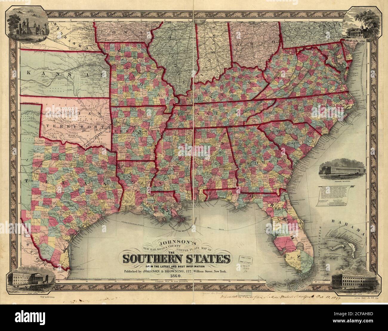 Southern States Before the Outbreak of War - 1860 Stock Photo - Alamy