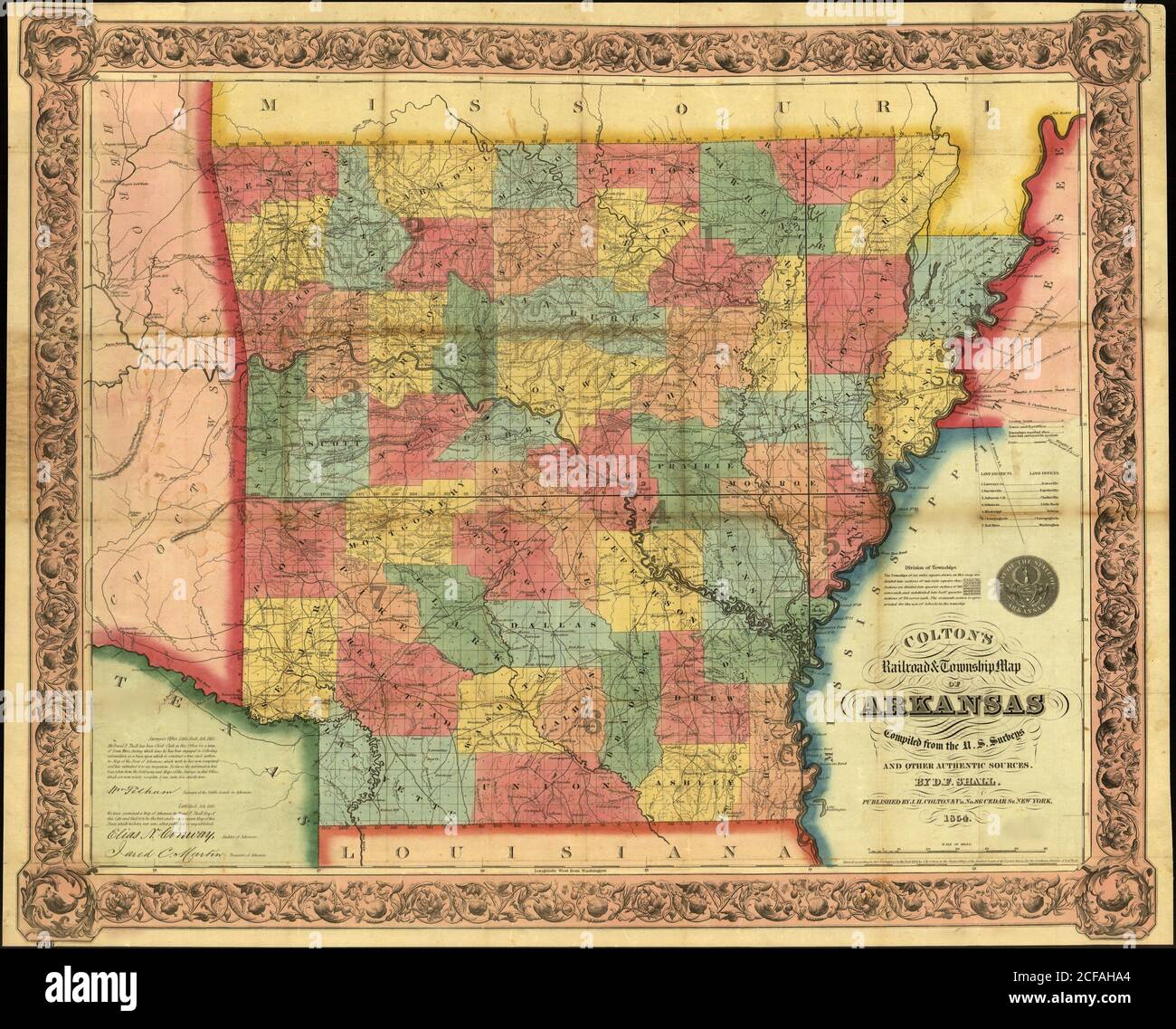 1854 maps hi-res stock photography and images - Alamy