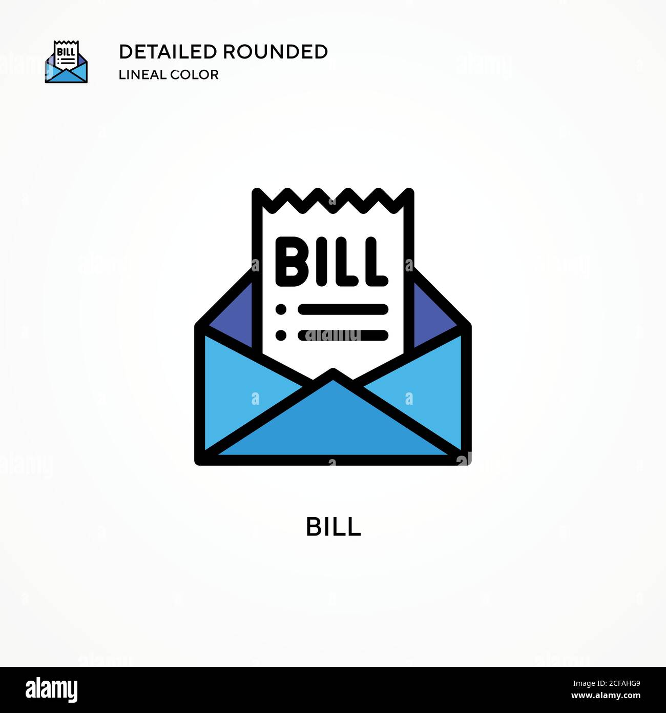 Bill vector icon. Modern vector illustration concepts. Easy to edit and ...