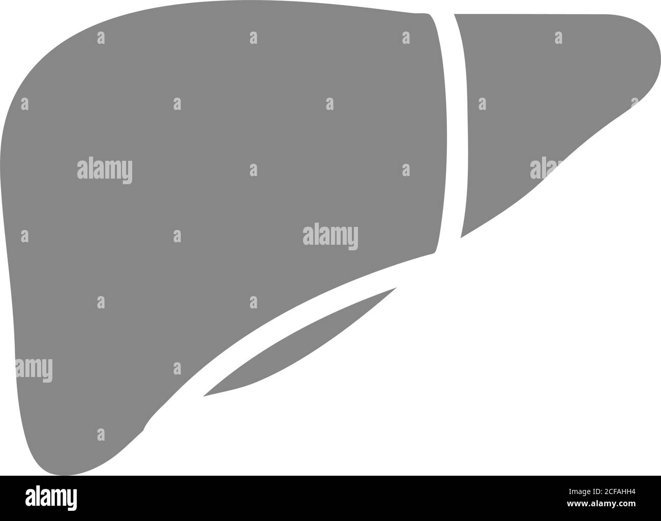 Human liver gray icon. Internal organ symbol Stock Vector Image & Art ...