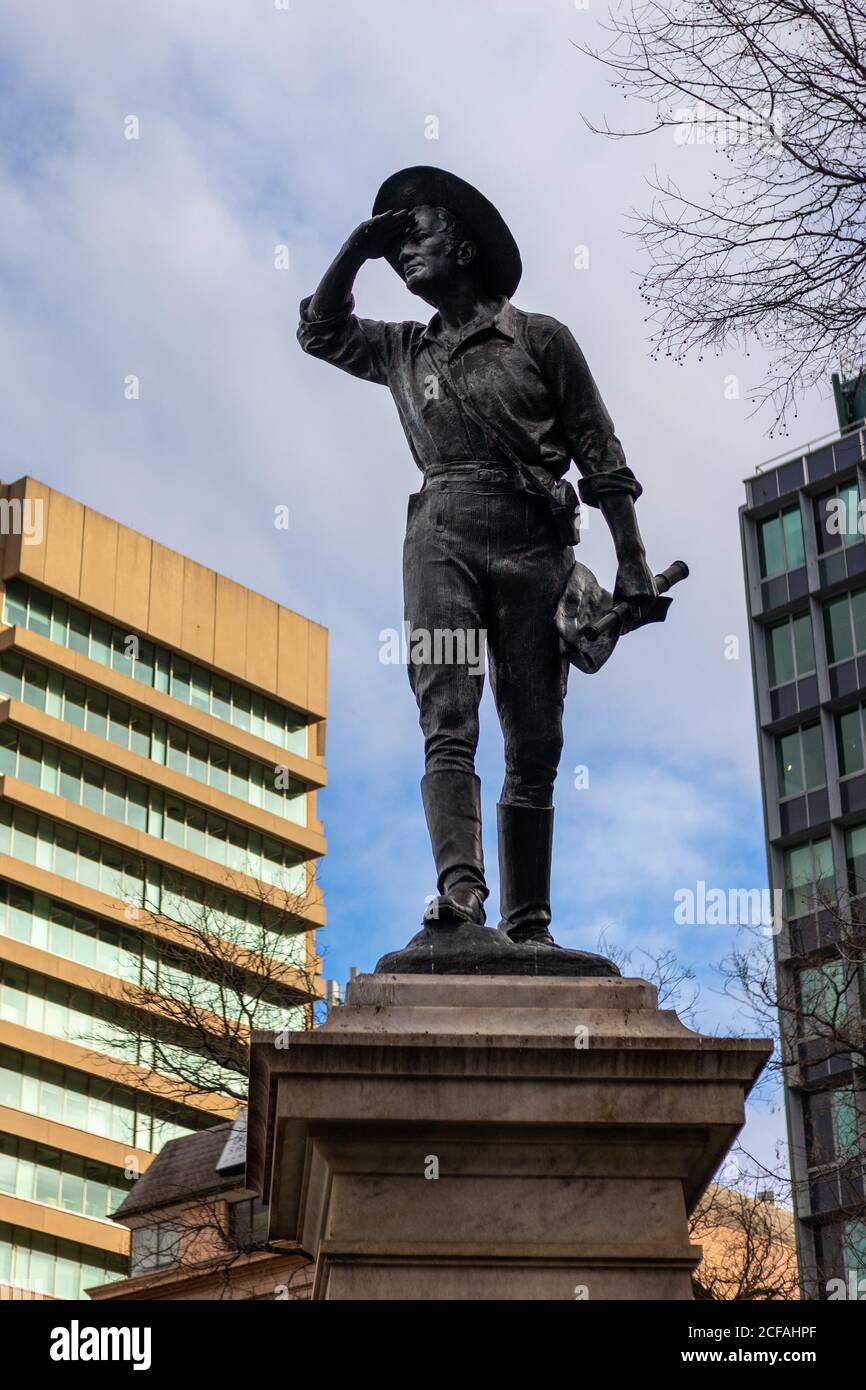 Statue Of Explorer Captain Charles Sturt British Officer And Explorer