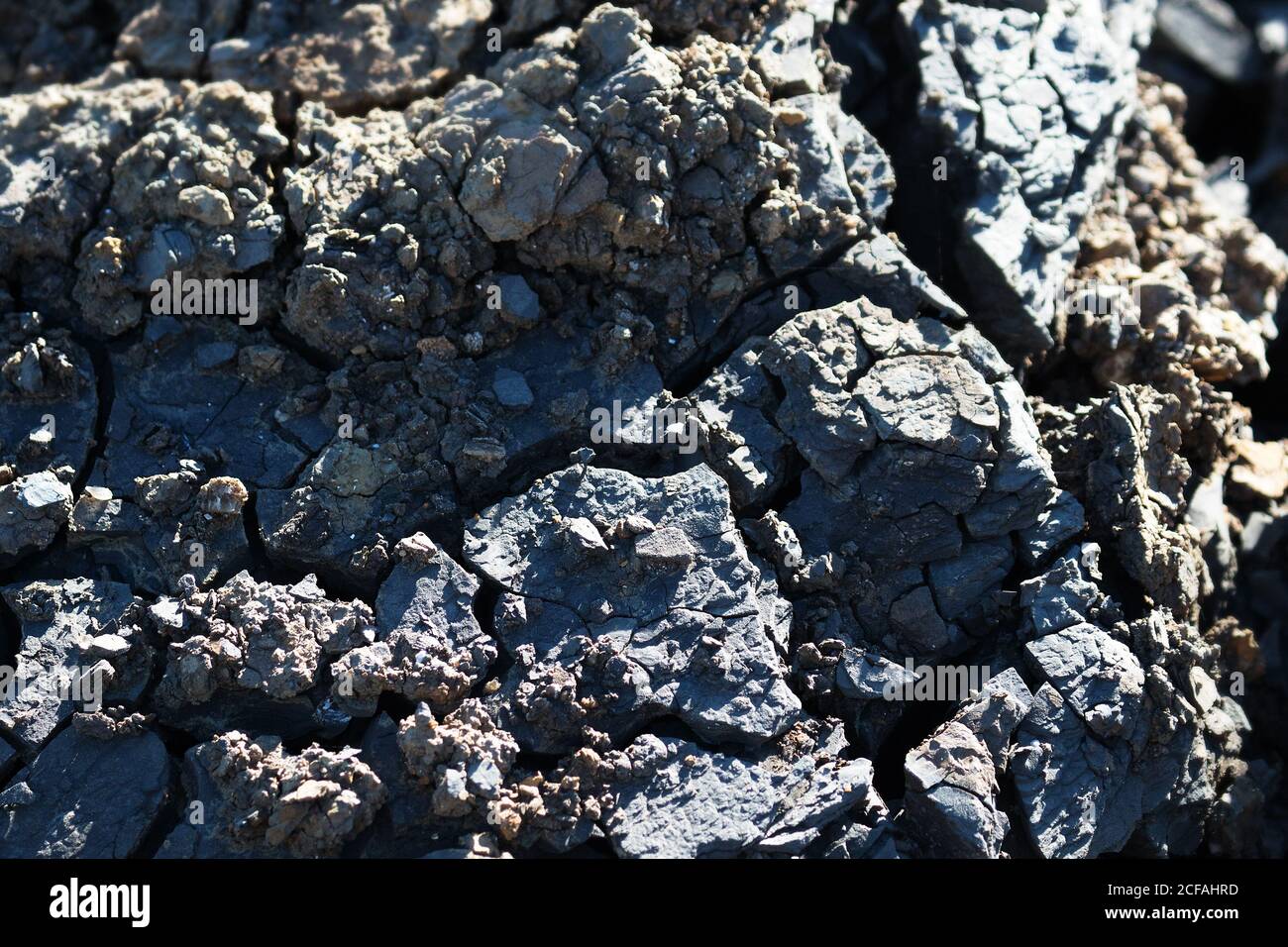 Rough plowing. Dry and clay cracked land unsuitable for agriculture ...