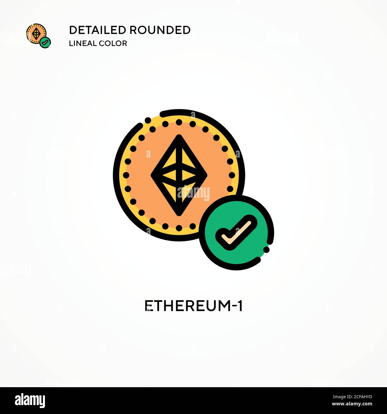 Ethereum-1 vector icon. Modern vector illustration concepts. Easy to ...