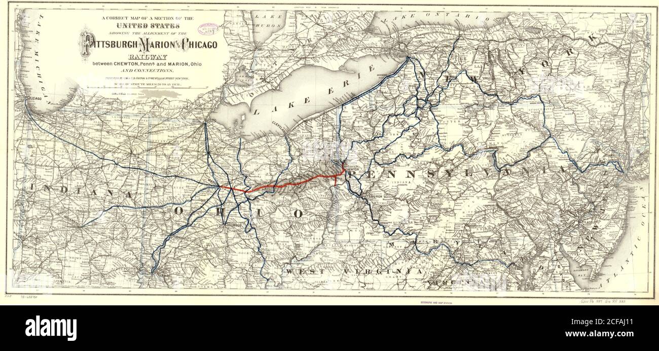 Pittsburgh Marion & Chicago - 1887 Stock Photo - Alamy