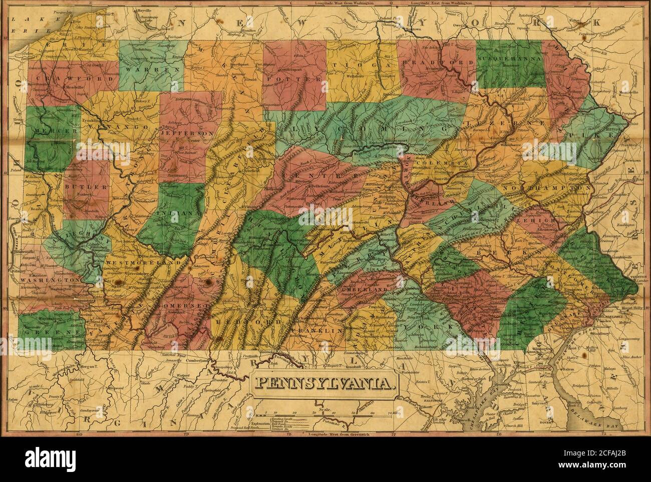 Pennsylvania - 1829 Stock Photo - Alamy