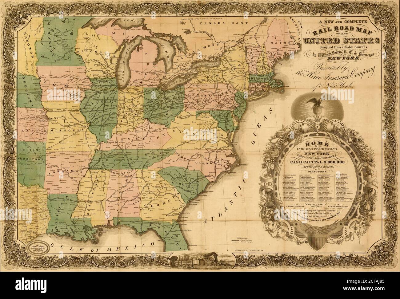 Transcontinental railroad map hi-res stock photography and images - Alamy