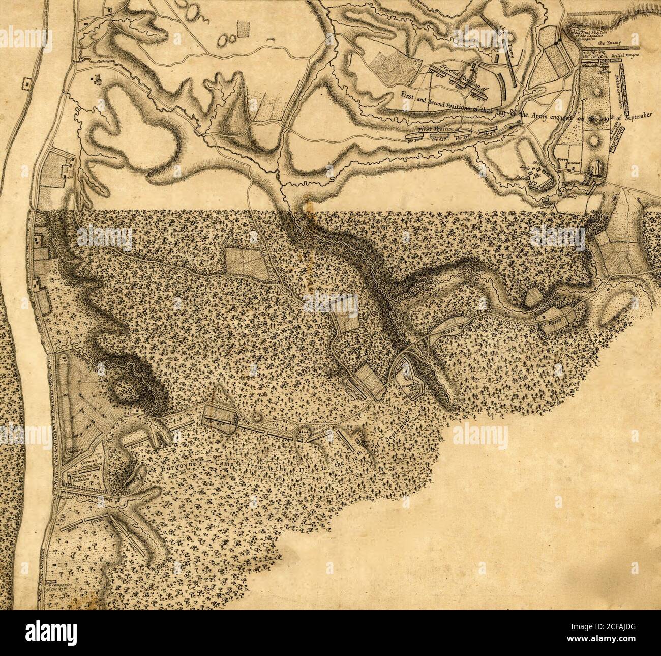 General Burgoyne at Swords House on Hudson's River - 1777 Stock Photo ...