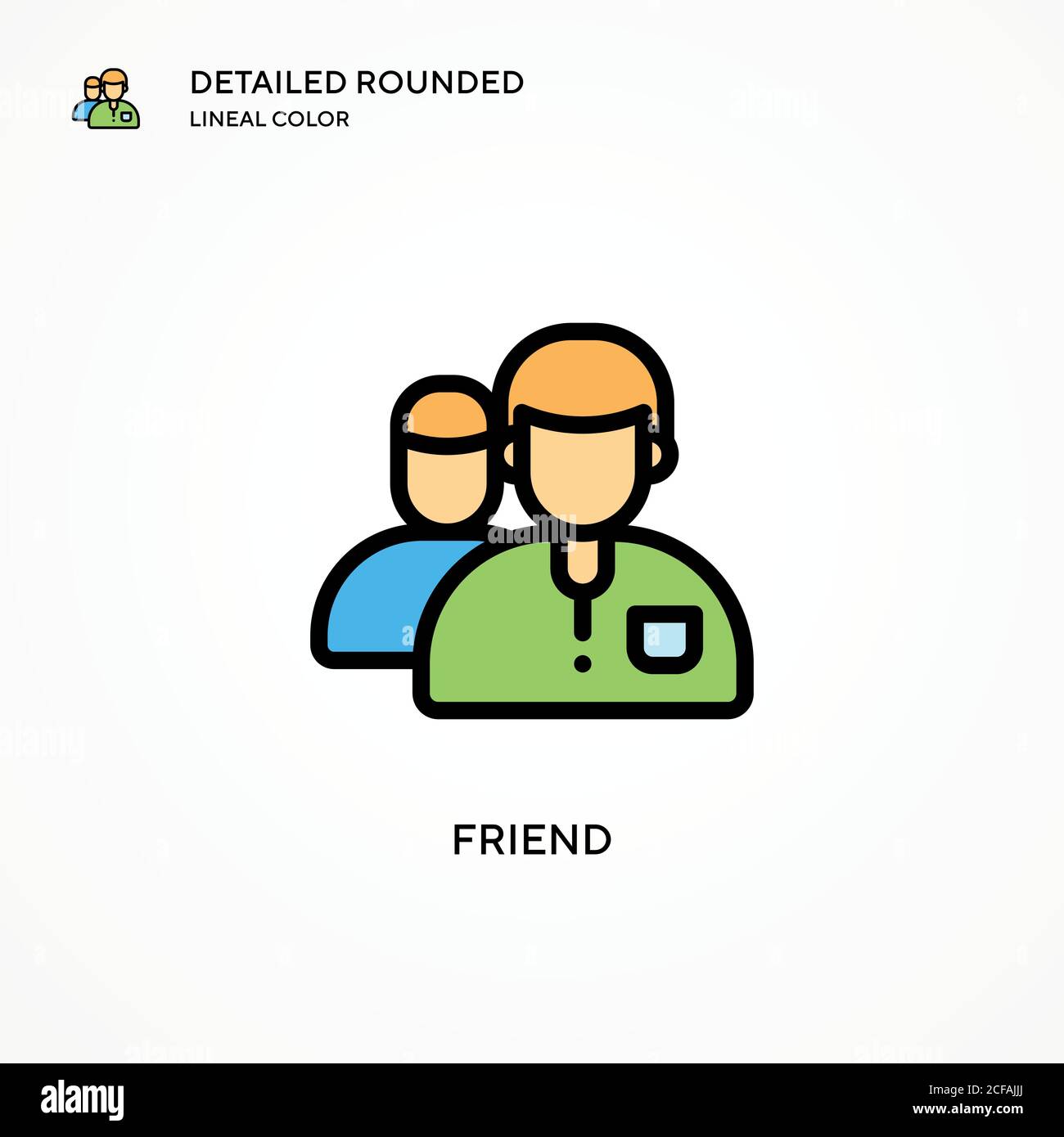 Friend vector icon. Modern vector illustration concepts. Easy to edit ...