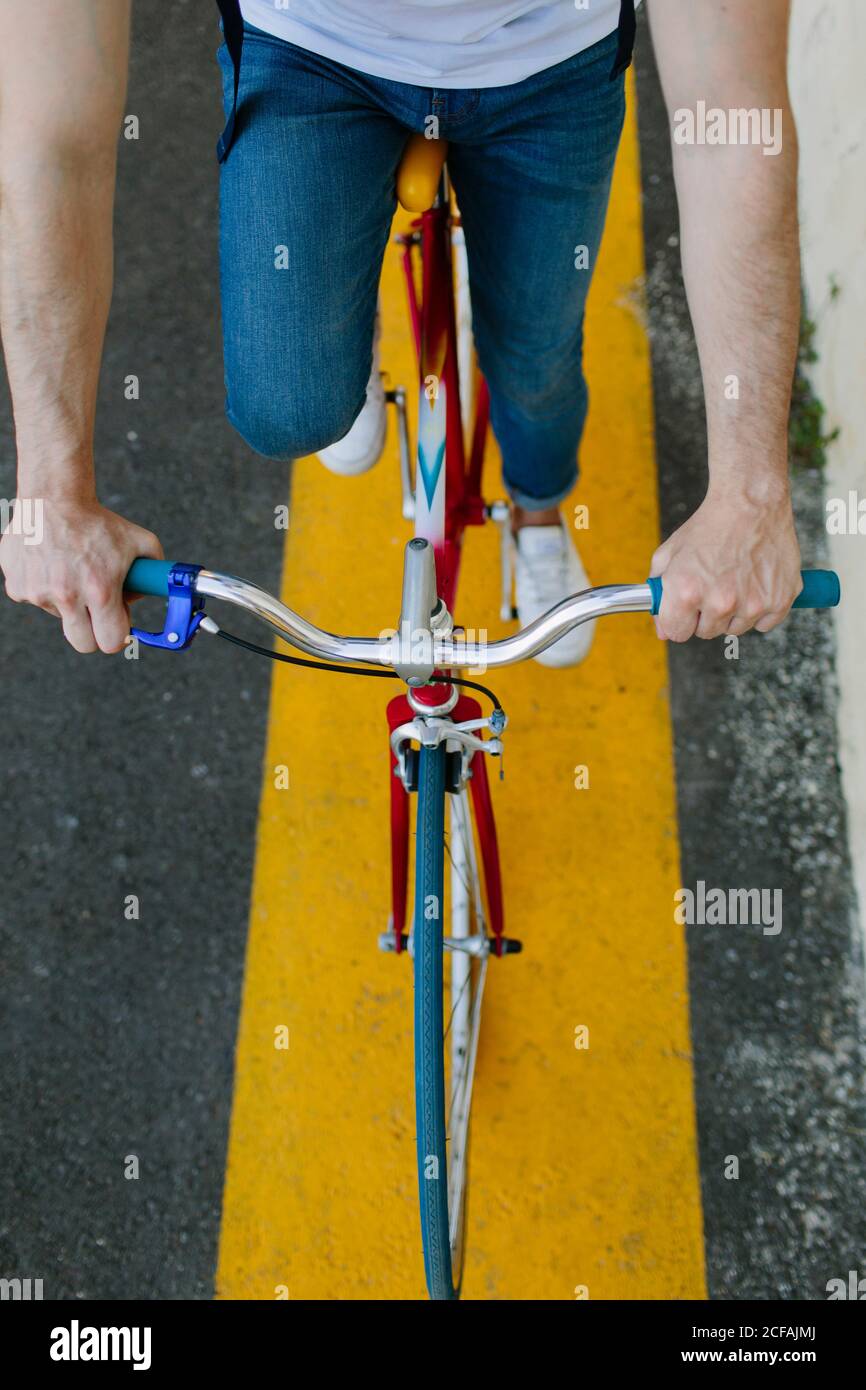 Cycle riding handlebar hi-res stock photography and images - Alamy