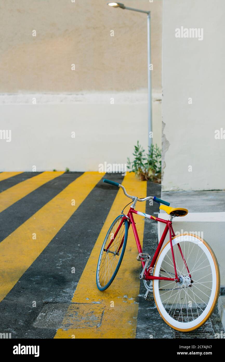 Colorful bike on the street Stock Photo - Alamy