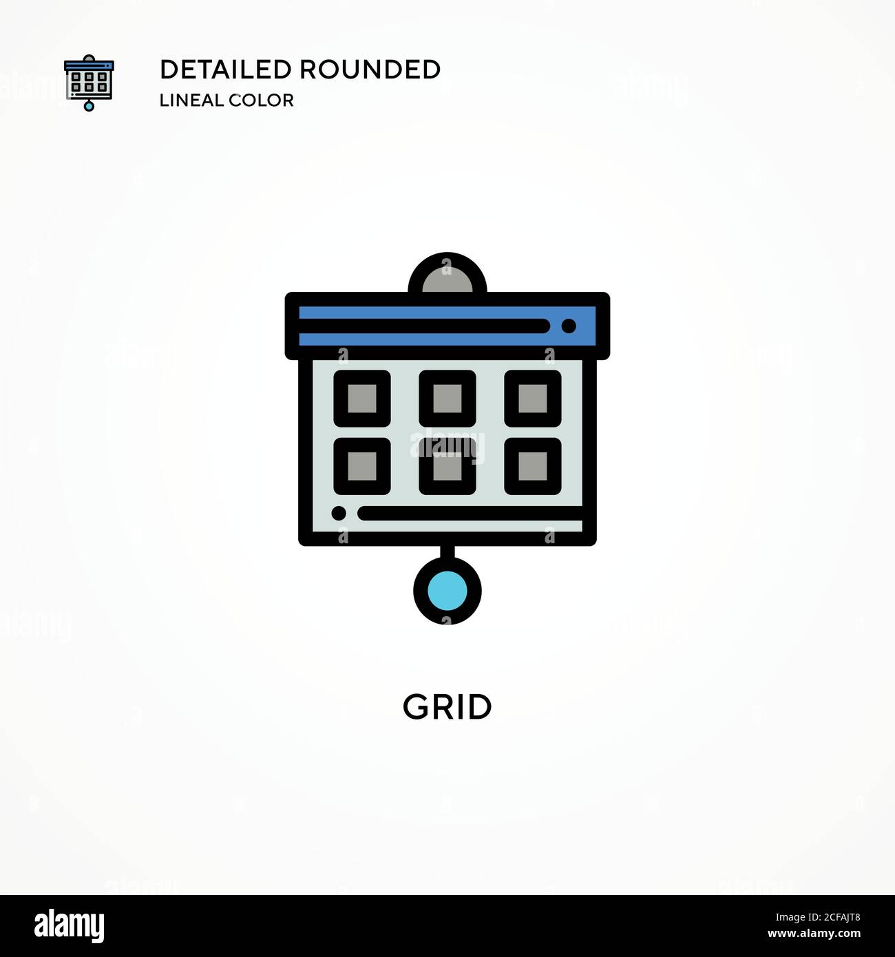 Grid vector icon. Modern vector illustration concepts. Easy to edit and ...