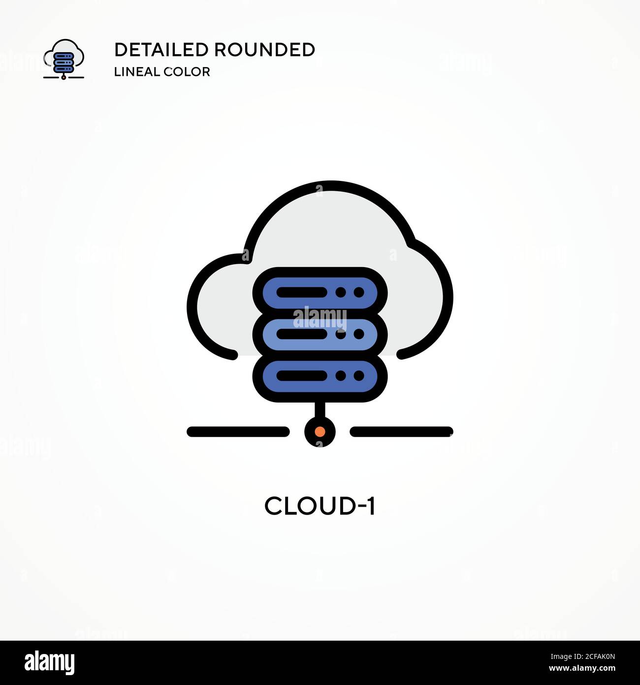Cloud-1 vector icon. Modern vector illustration concepts. Easy to edit ...