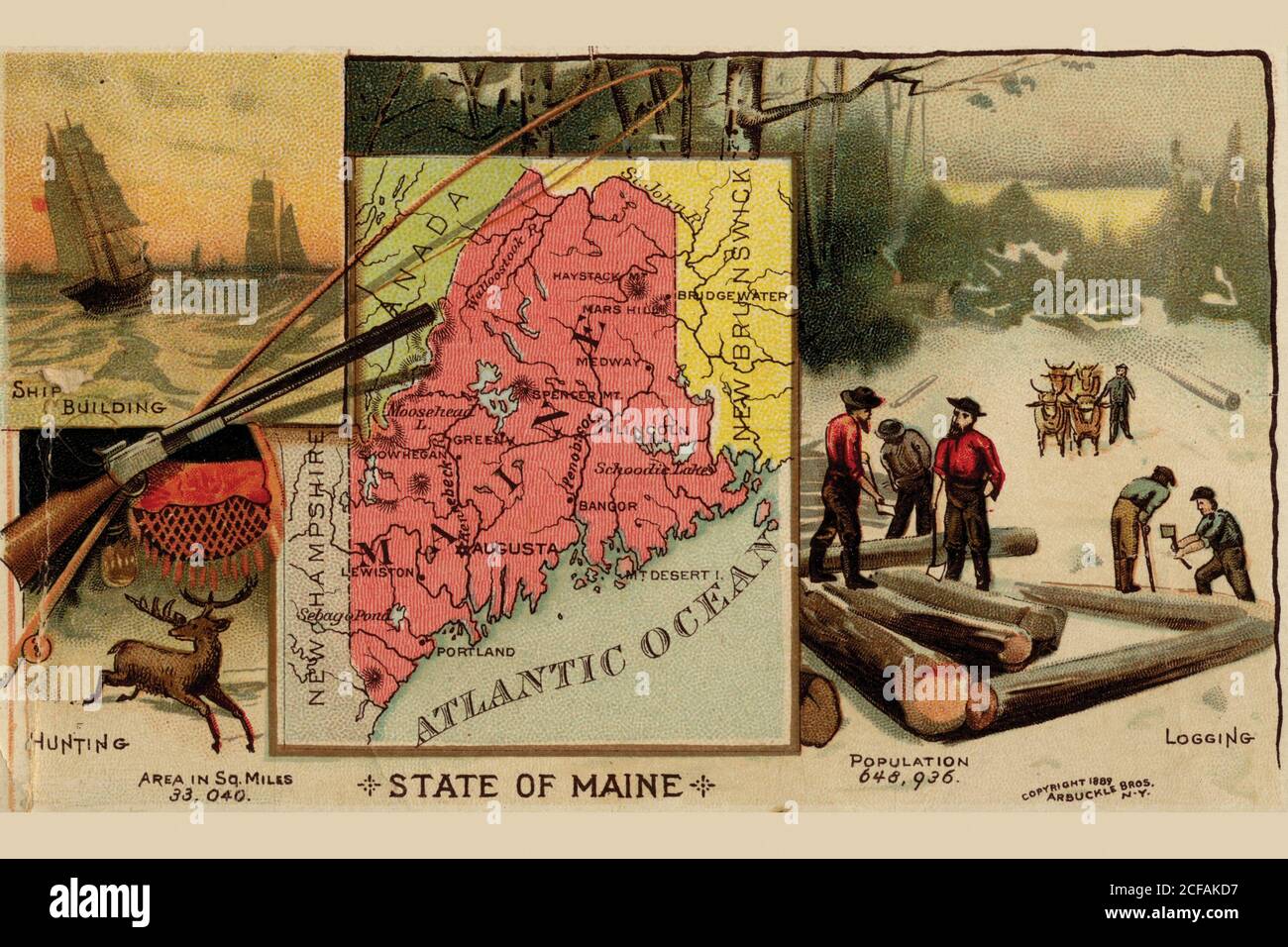 Logging maine hi-res stock photography and images - Alamy