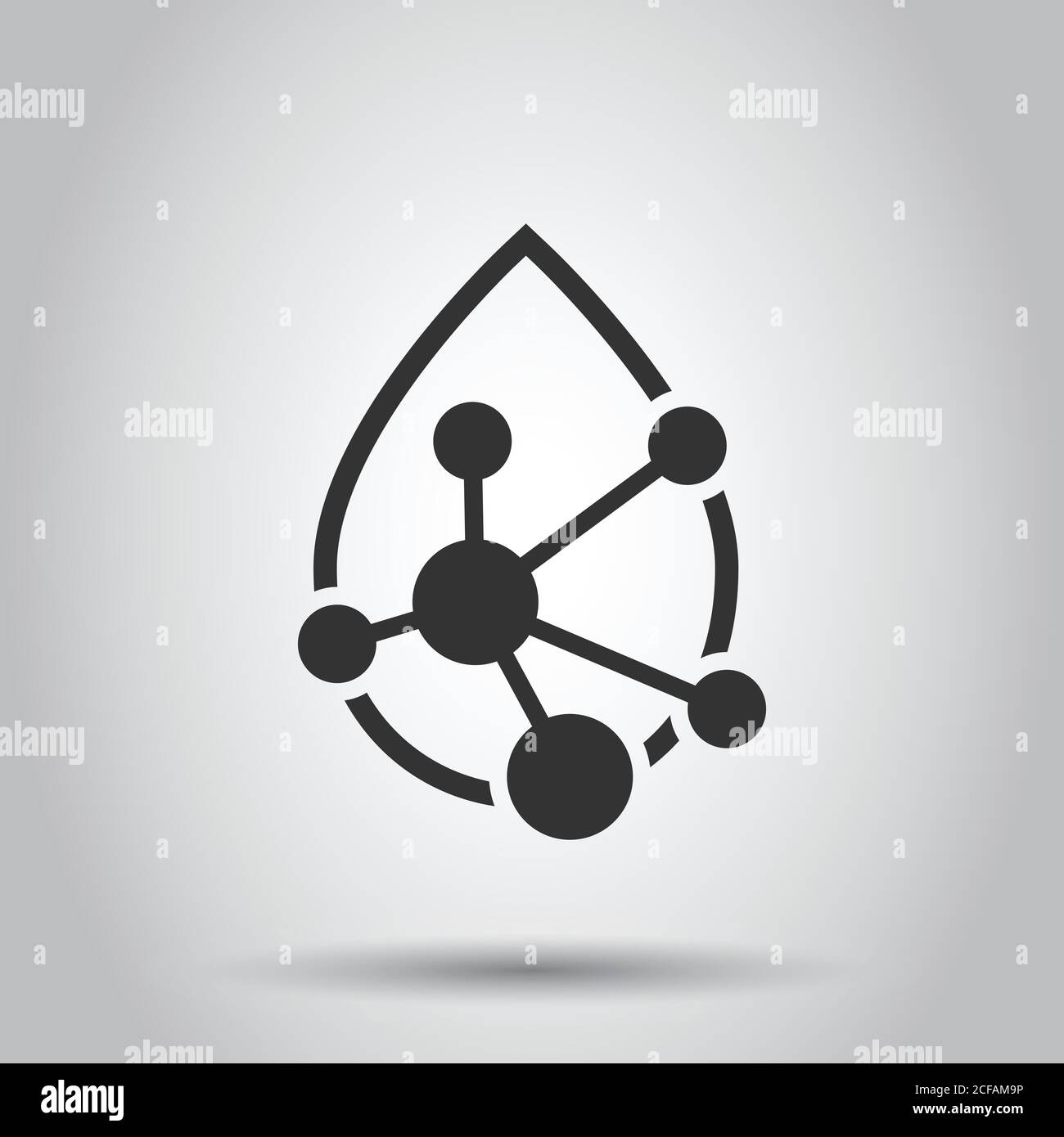 Acid molecule icon in flat style. Dna vector illustration on white ...