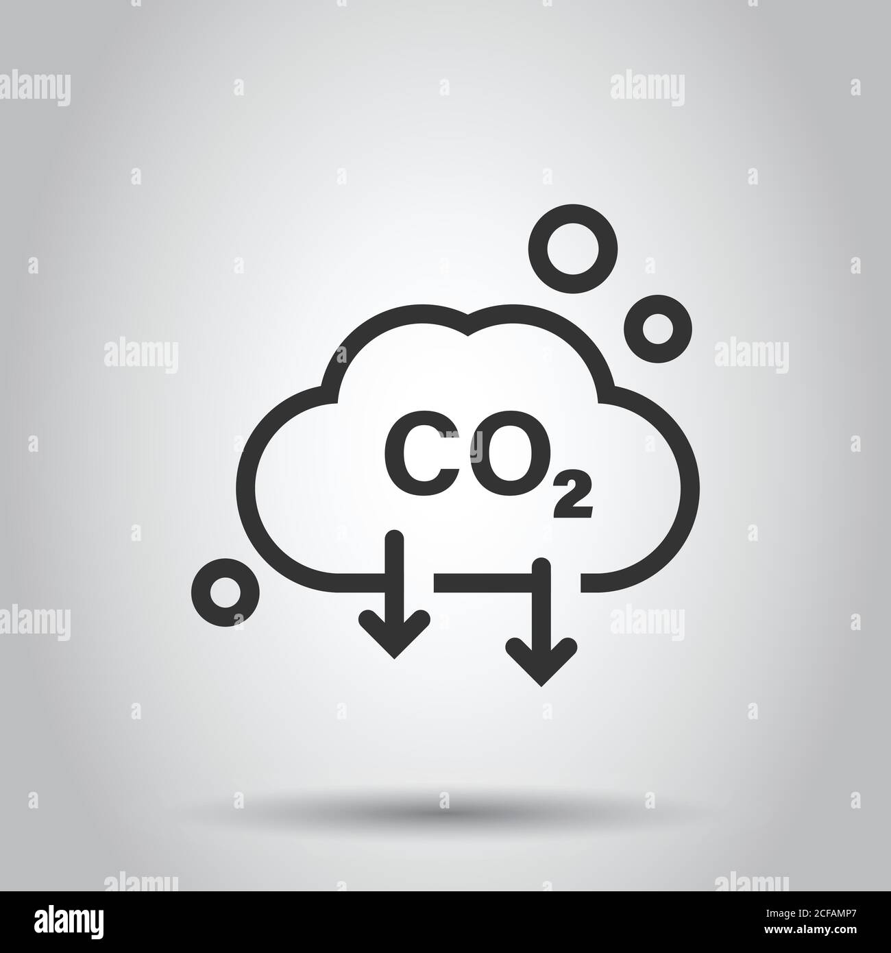 Co2 icon vector flat icon hi-res stock photography and images - Alamy