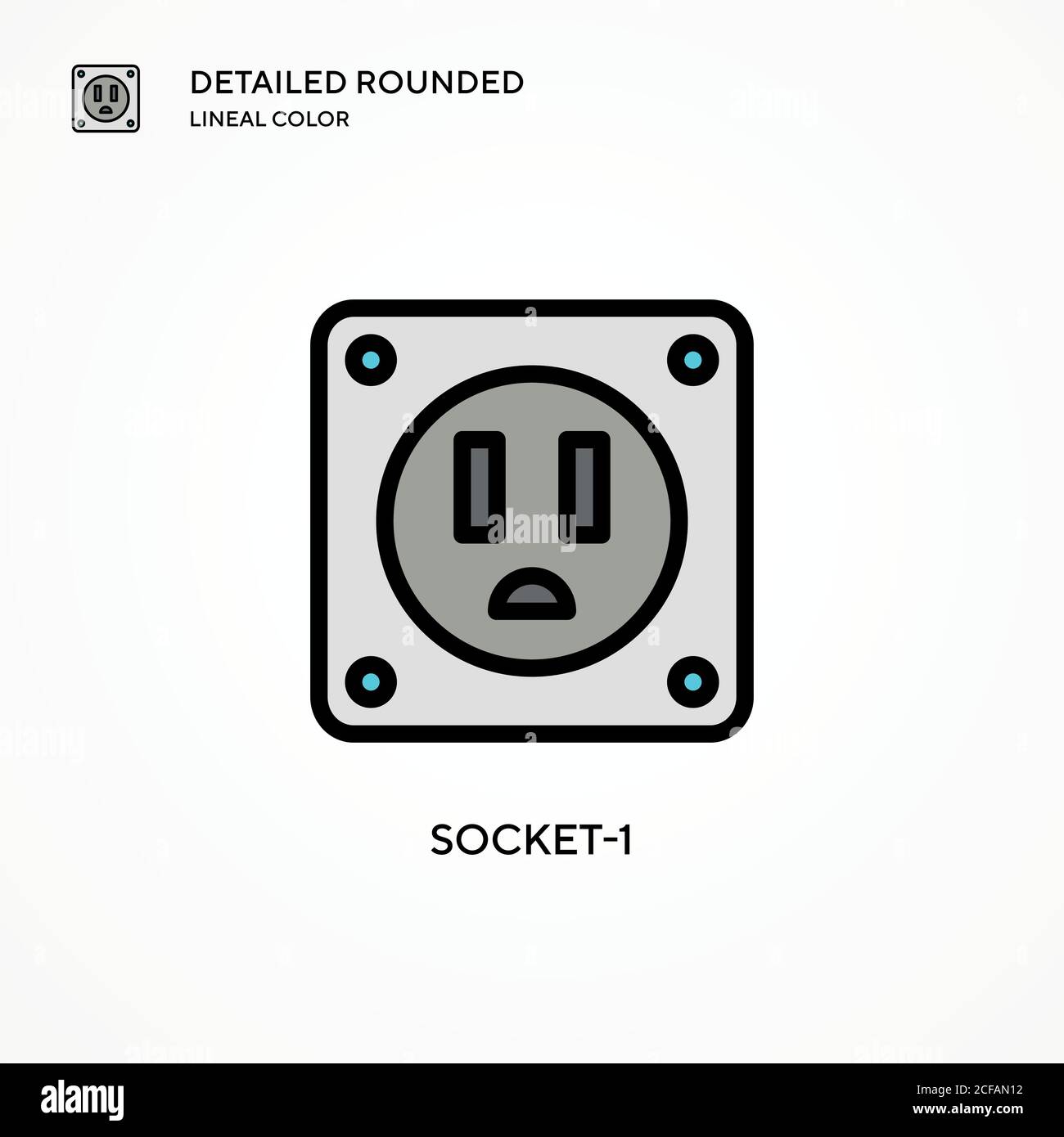 Plastic three pin plug Stock Vector Images - Alamy