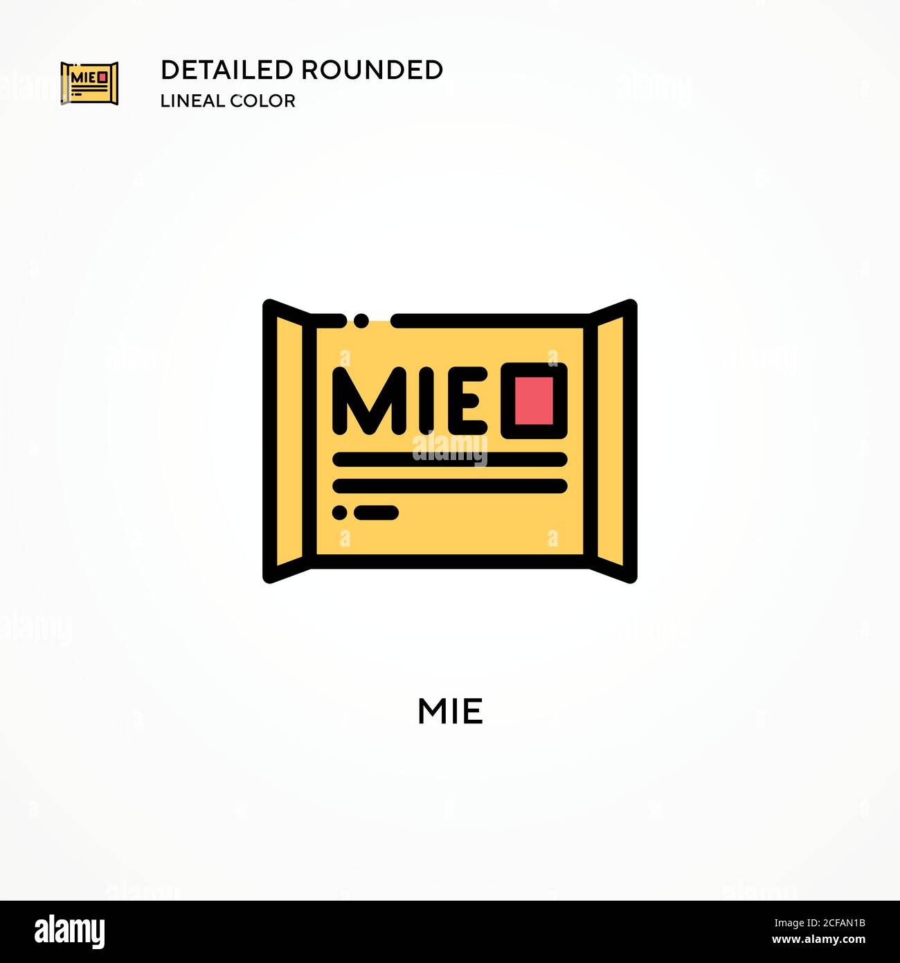 Mie vector icon. Modern vector illustration concepts. Easy to edit and ...