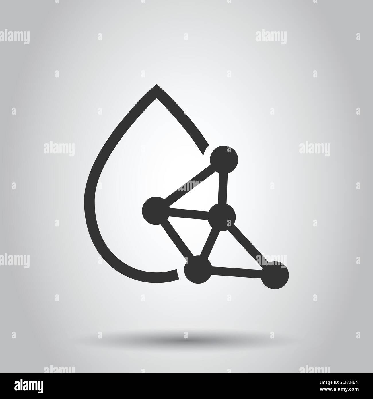 Acid molecule icon in flat style. Dna vector illustration on white ...