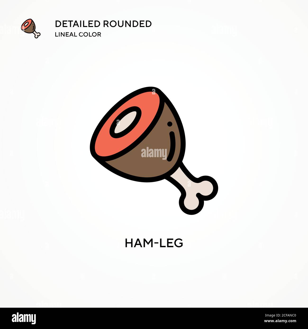 Ham-leg vector icon. Modern vector illustration concepts. Easy to edit ...