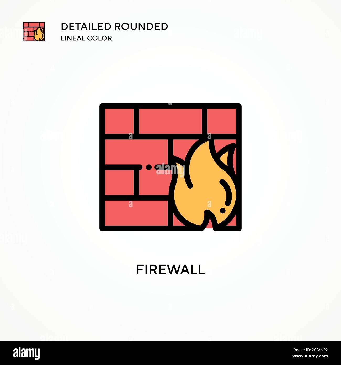 Firewall vector icon. Modern vector illustration concepts. Easy to edit ...